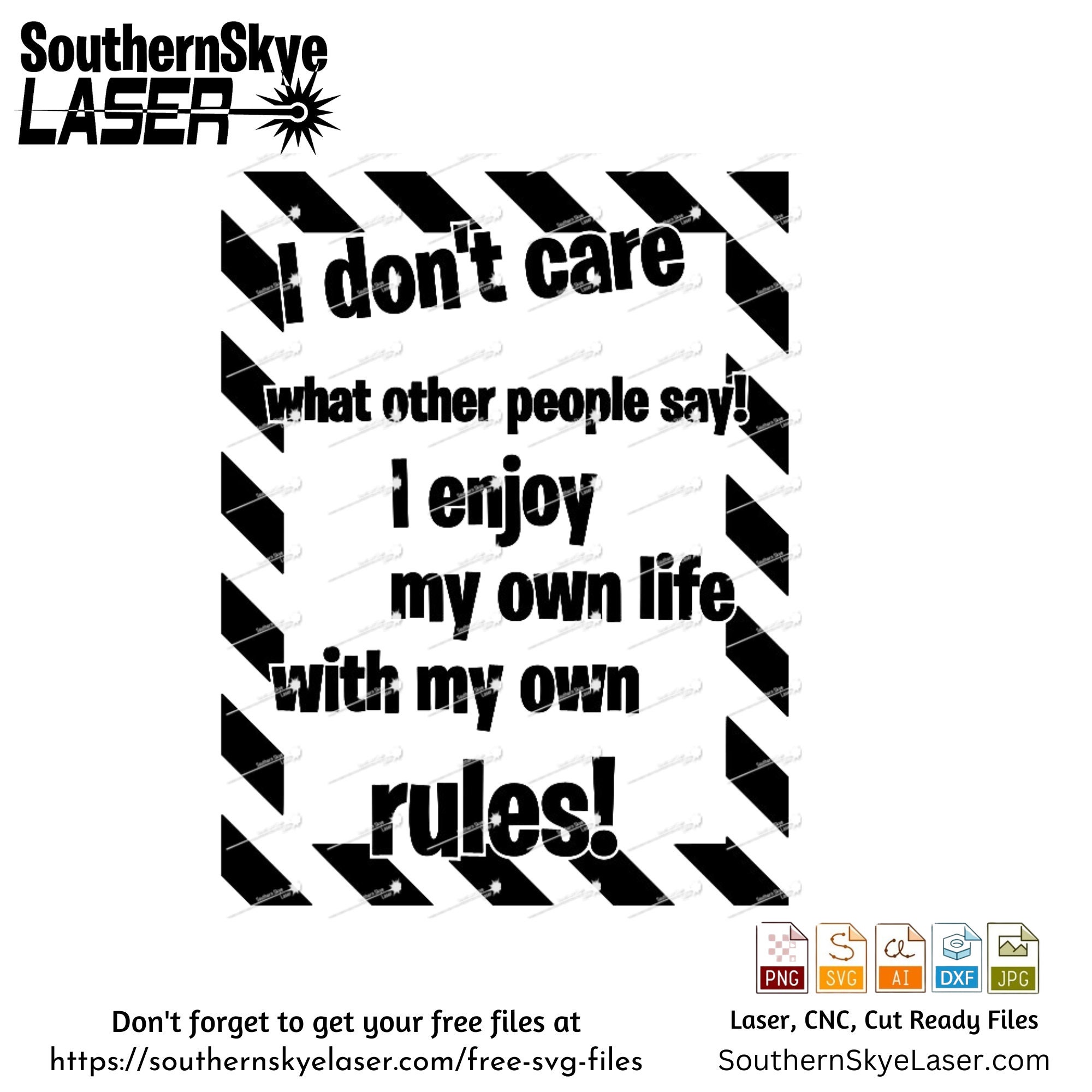 Life With My Own Rules Svg, Png, Ai, Dxf, Jpg File. Great for Glowforge ...