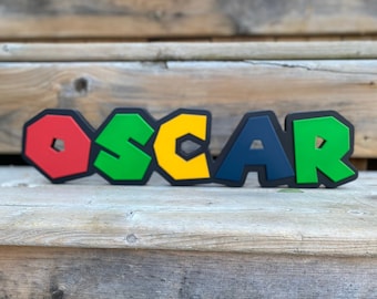 Mario Name Tag - Etsy