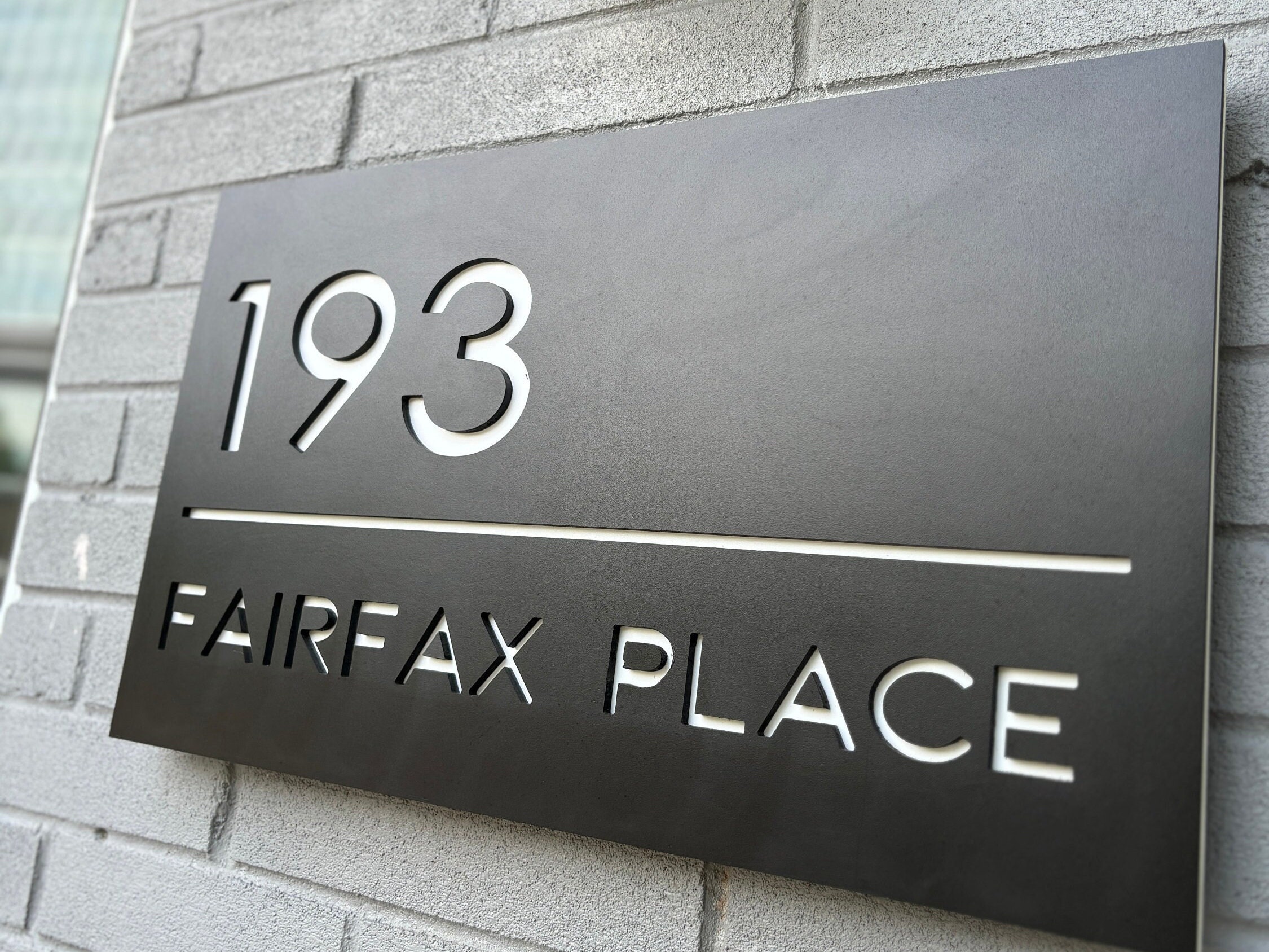 Modern House Number Sign Street Name Sign House Decor Custom House ...