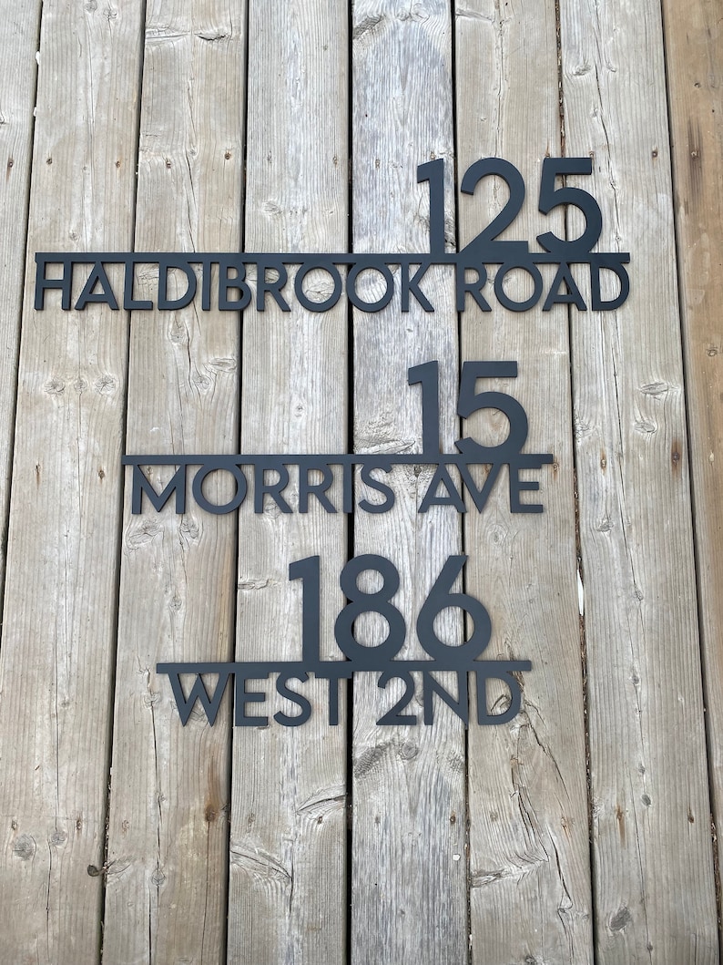 Custom PVC House Number Sign: Modern Address Plaque - Etsy