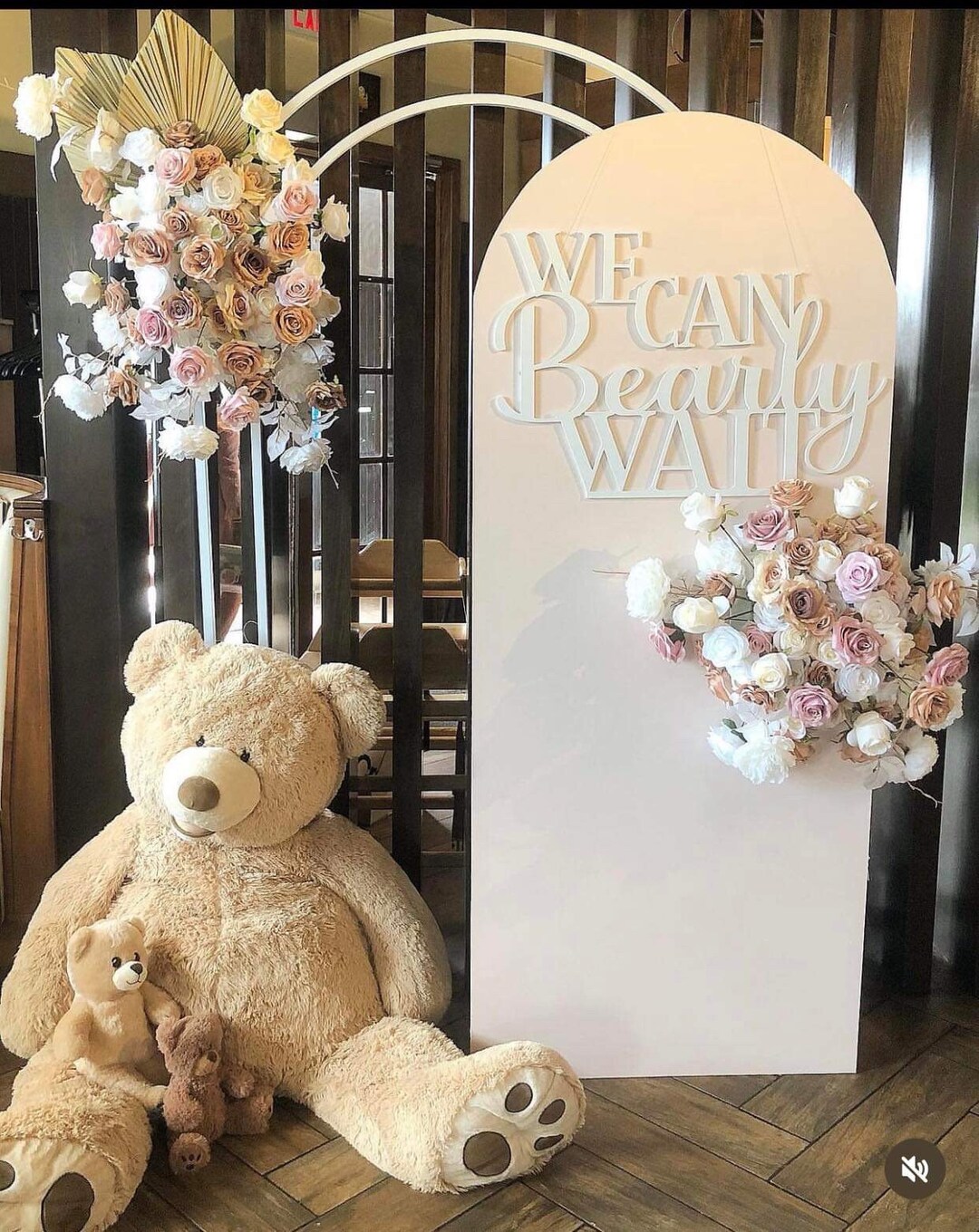 We Can Bearly Wait Backdrop Sign | Baby Shower Wall Decor | Sign for ...