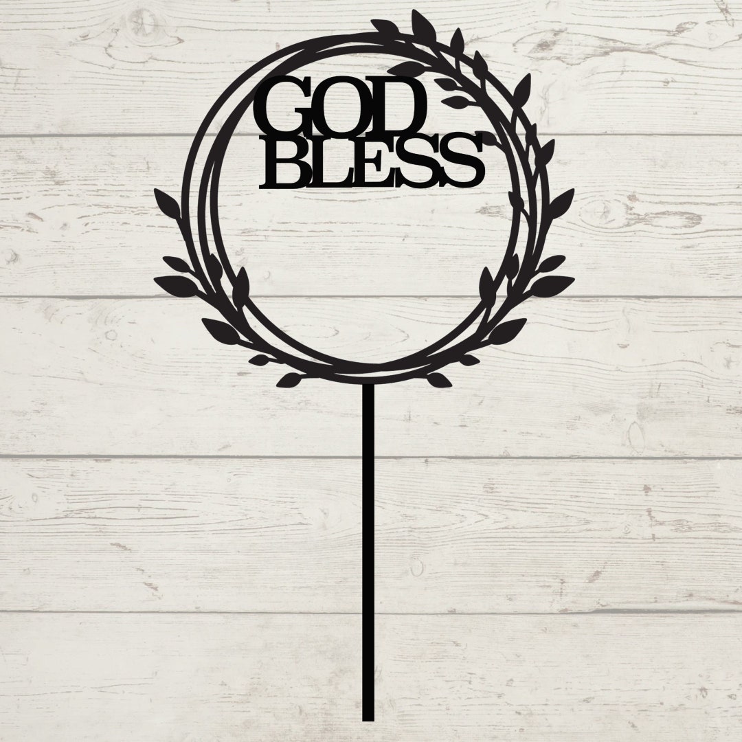 God Bless Cake Topper SVG: Baptism, Christening (digital File) - Etsy
