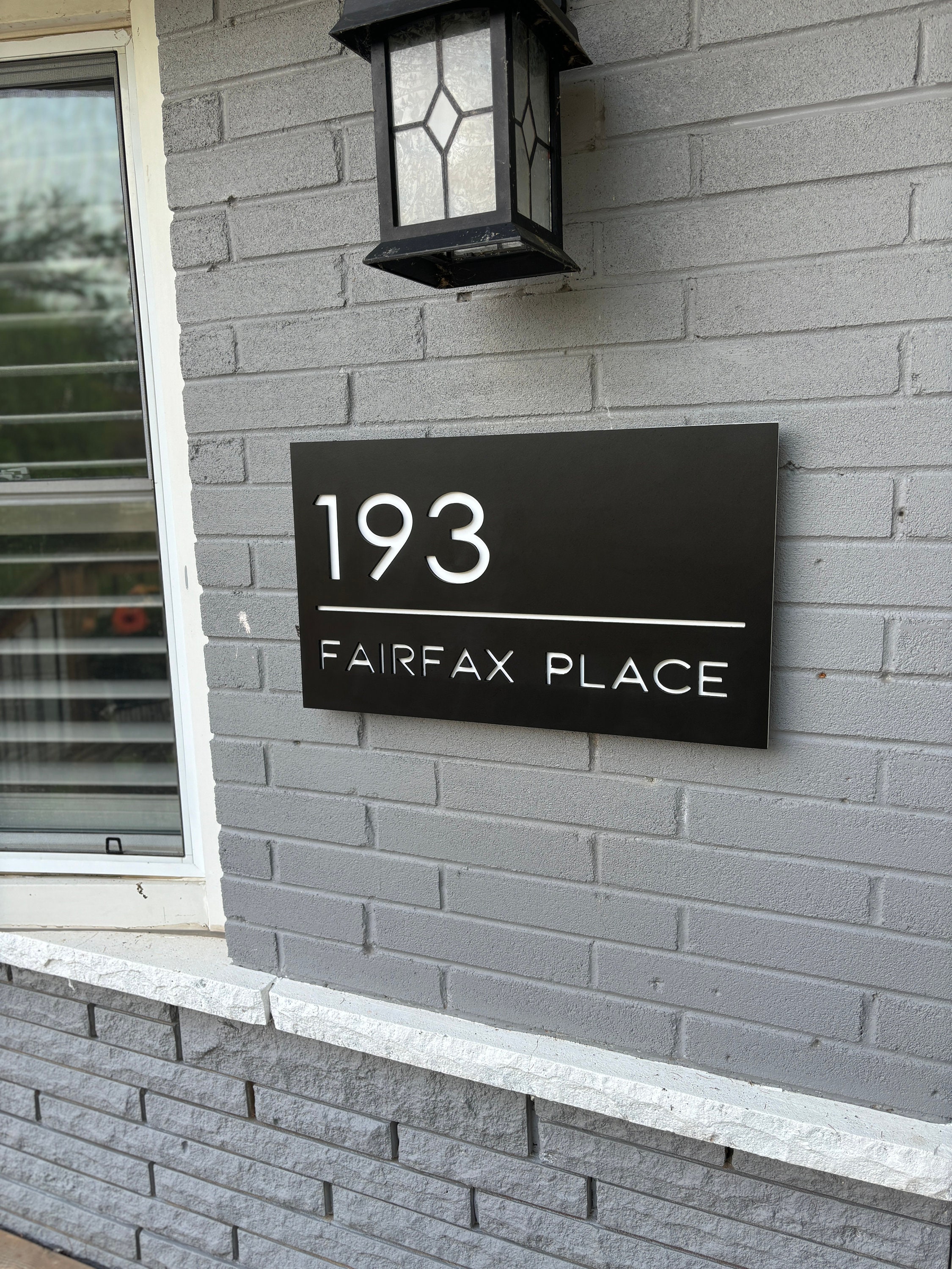 Modern House Number Sign Street Name Sign House Decor Custom House ...