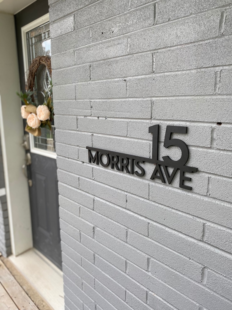 Custom PVC House Number Sign: Modern Address Plaque - Etsy