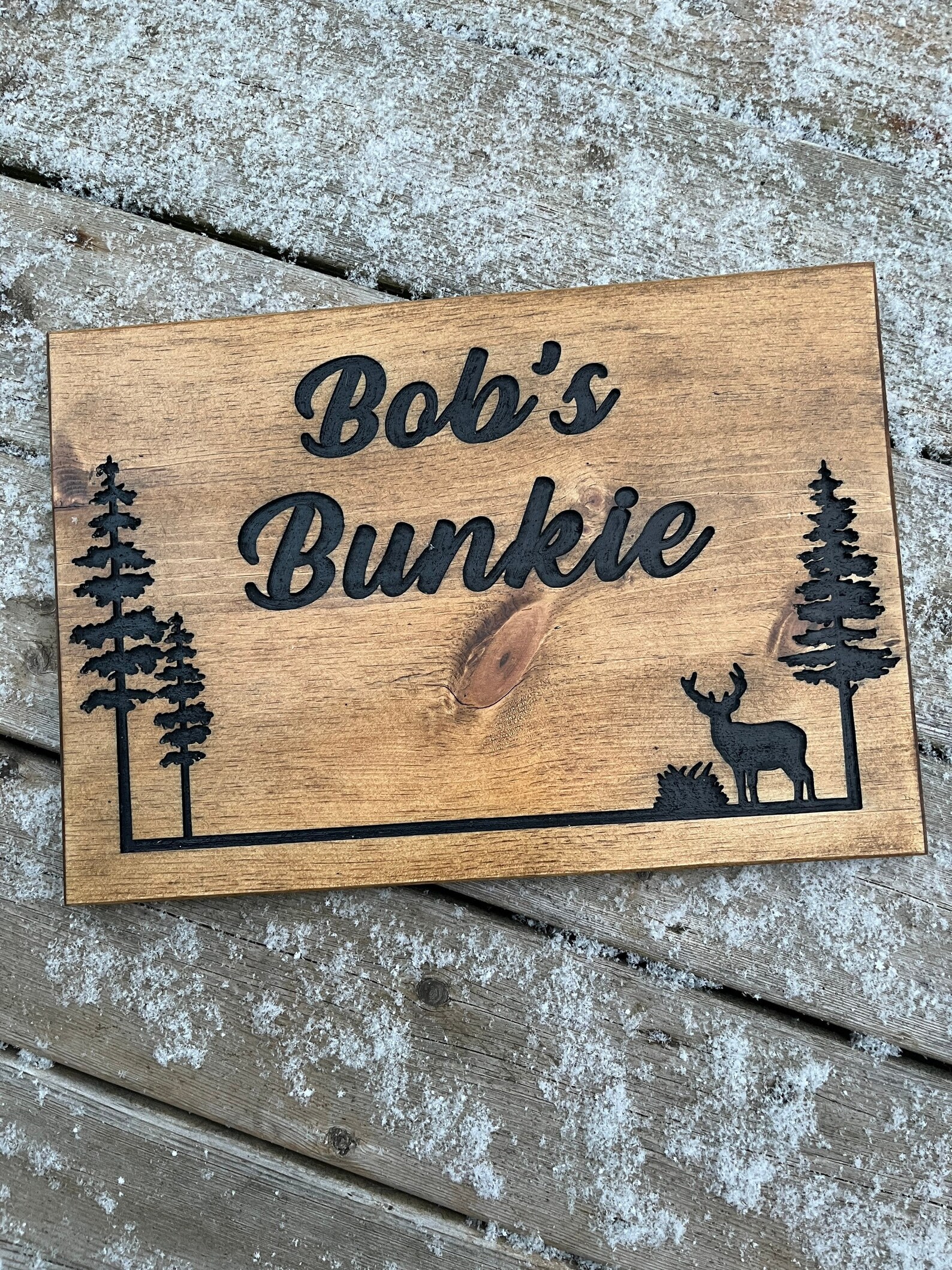 Personalized Cottage Sign: Engraved Rustic Wood Cabin Decor - Etsy