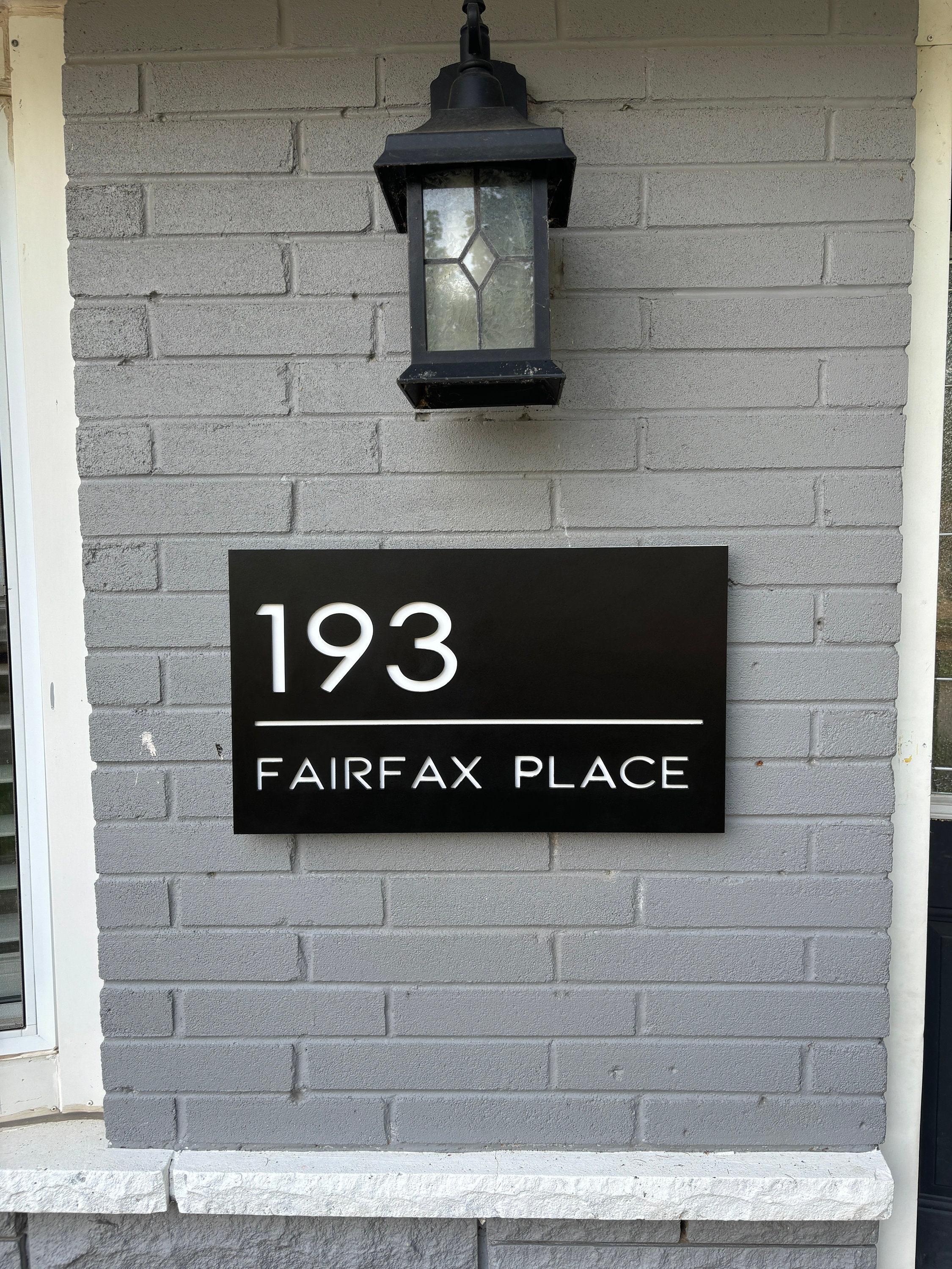 Modern House Number Sign Street Name Sign House Decor Custom House ...