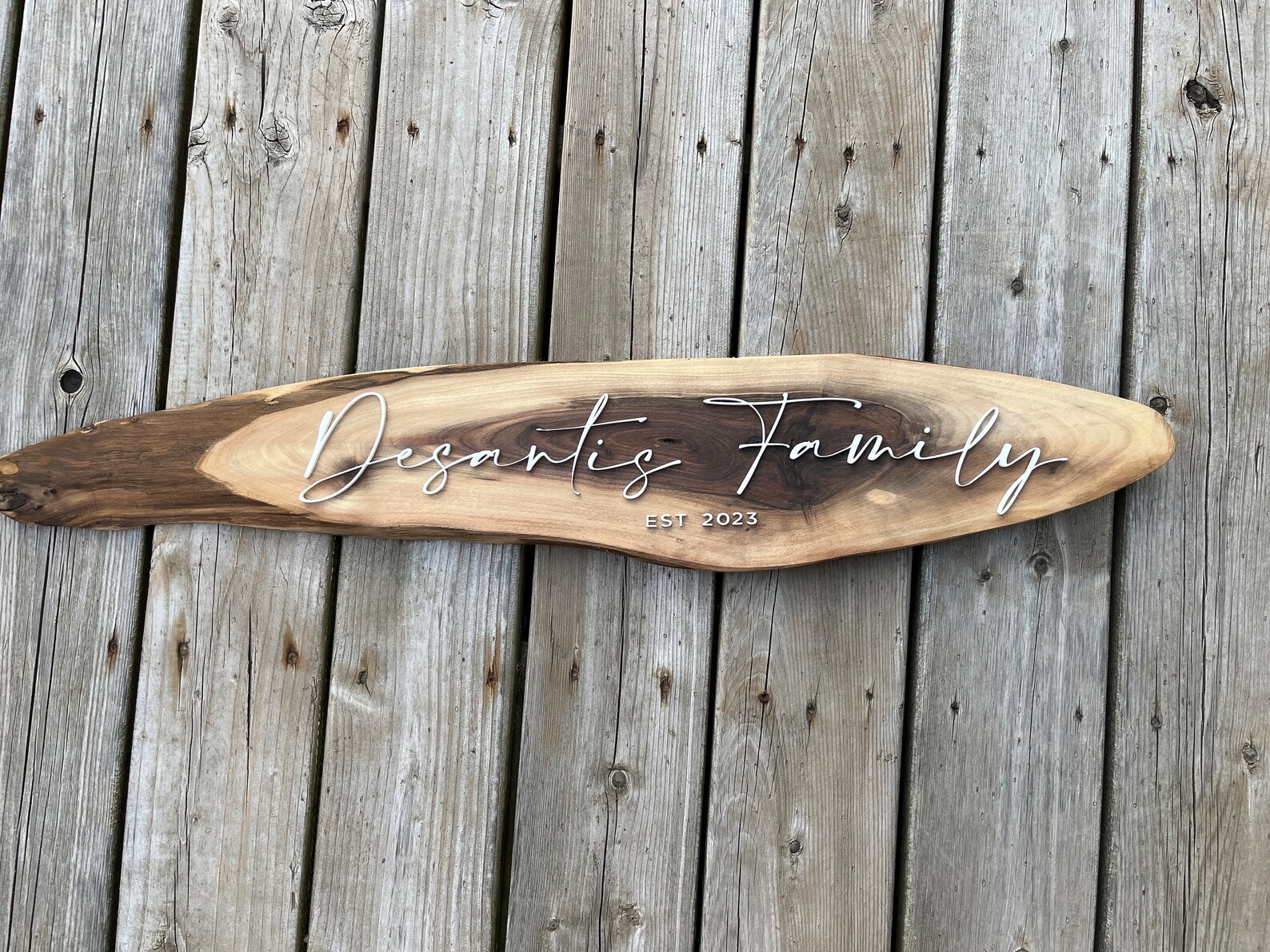 3D Live Edge Wood Lake Sign: Custom Lakehouse Decor - Etsy