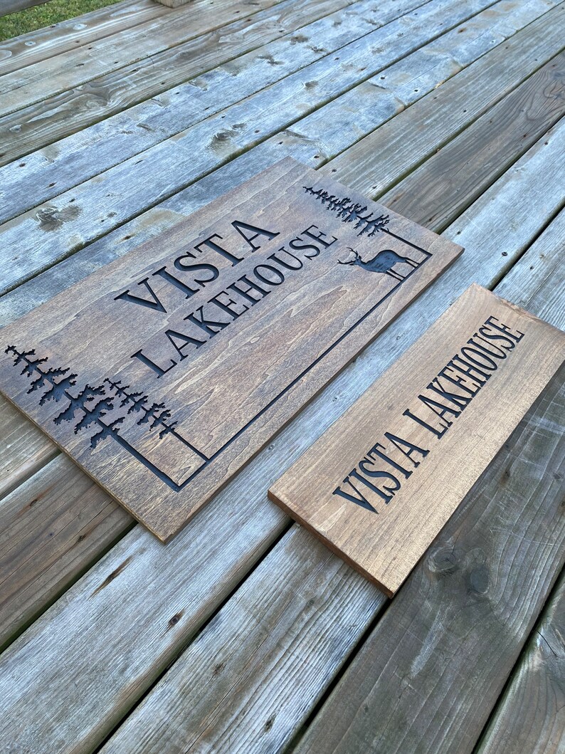 House or Cottage Sign Engraved Cottage Sign Custom Name - Etsy