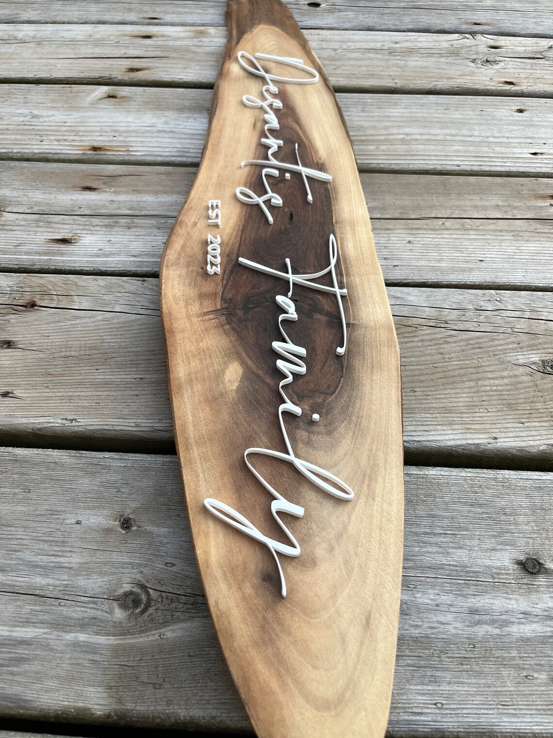 3D Live Edge Wood Lake Sign: Custom Lakehouse Decor - Etsy