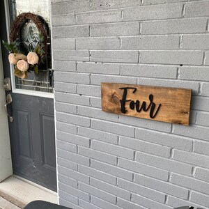 House Number Sign | House Sign | Number Sign | House Number Wood Sign ...
