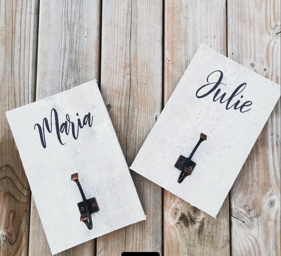 Custom Name Hangers, Backpack Hooks, Custom Hooks - Etsy