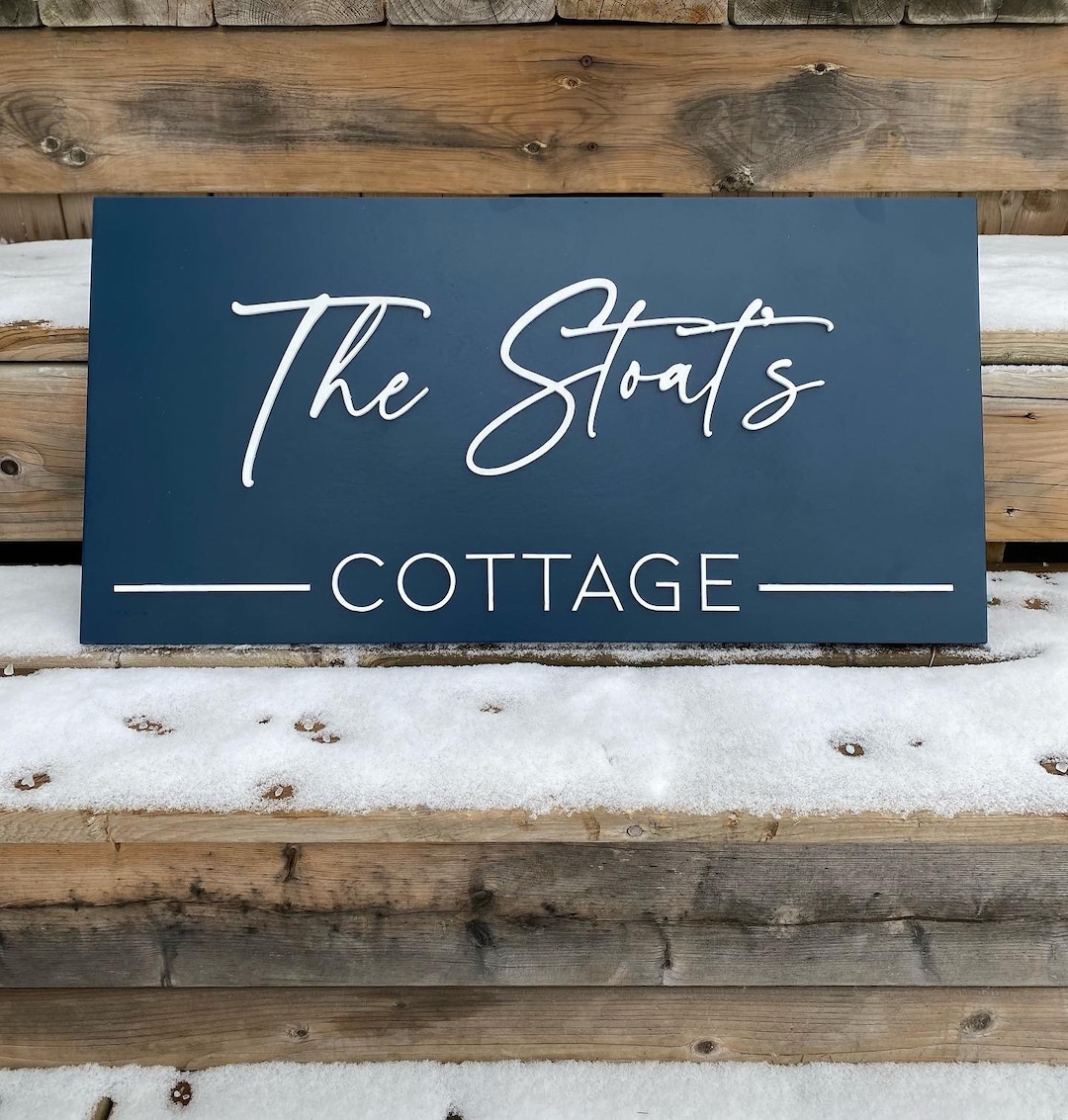 Custom Last Name Sign | Custom Cottage Name Sign | Family Name Sign ...
