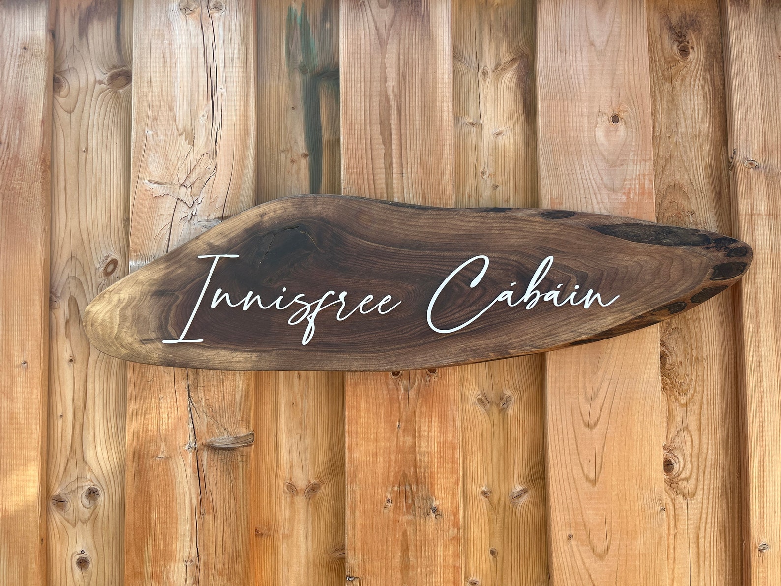3D Live Edge Wood Lake Sign: Custom Lakehouse Decor - Etsy
