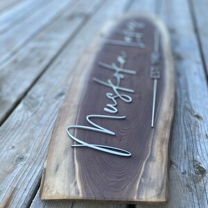 3D Live Edge Wood Lake Sign: Custom Lakehouse Decor - Etsy