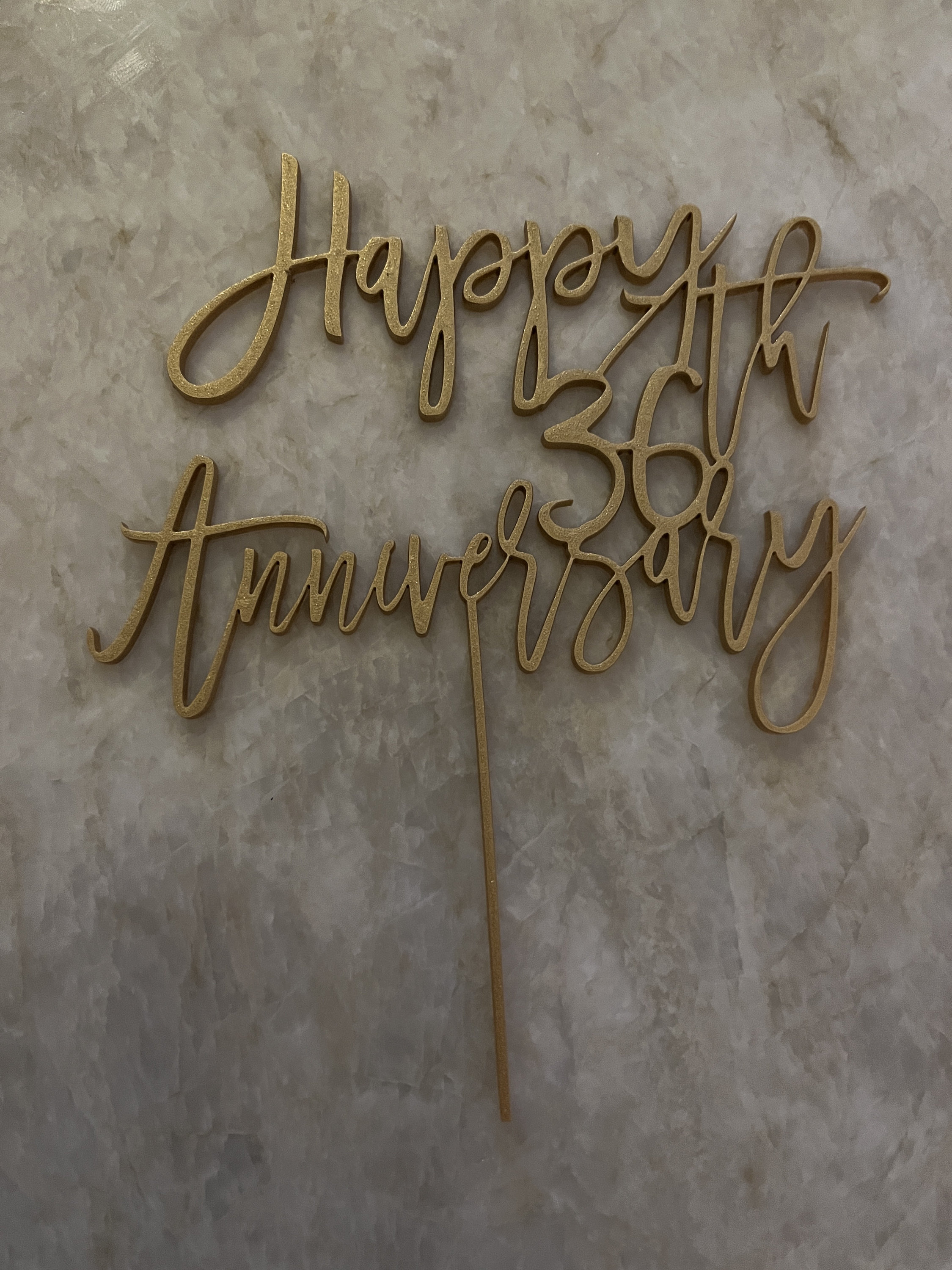 Custom Anniversary Cake Topper: Personalized Celebration Decor - Etsy