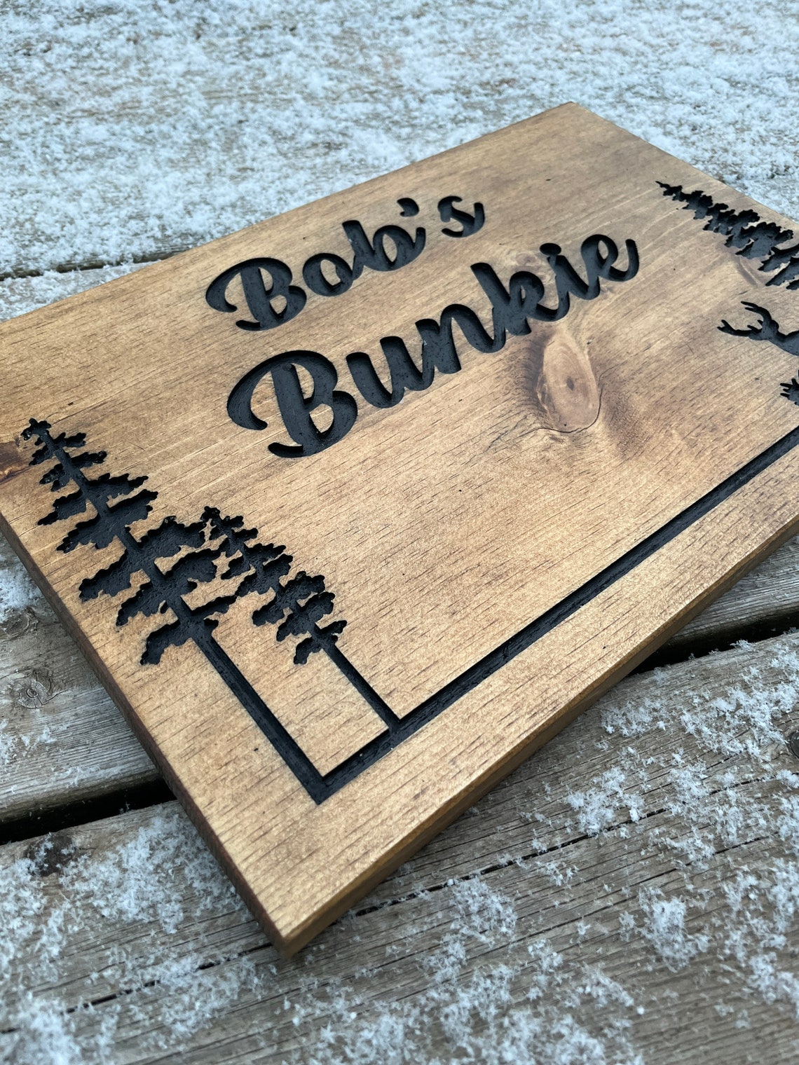 Personalized Cottage Sign: Engraved Rustic Wood Cabin Decor - Etsy