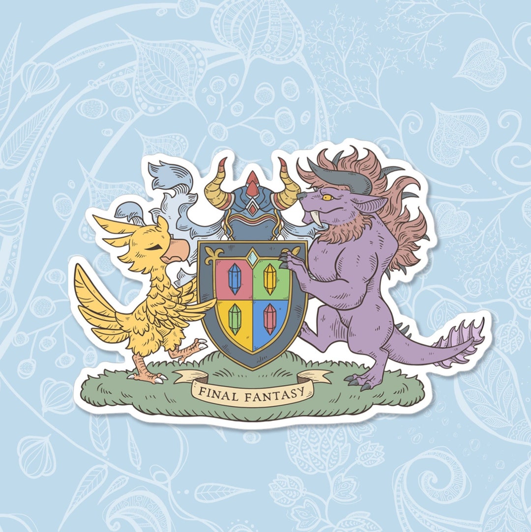 Warrior of Light Sticker, Final Fantasy Sticker, Heraldry Sticker ...