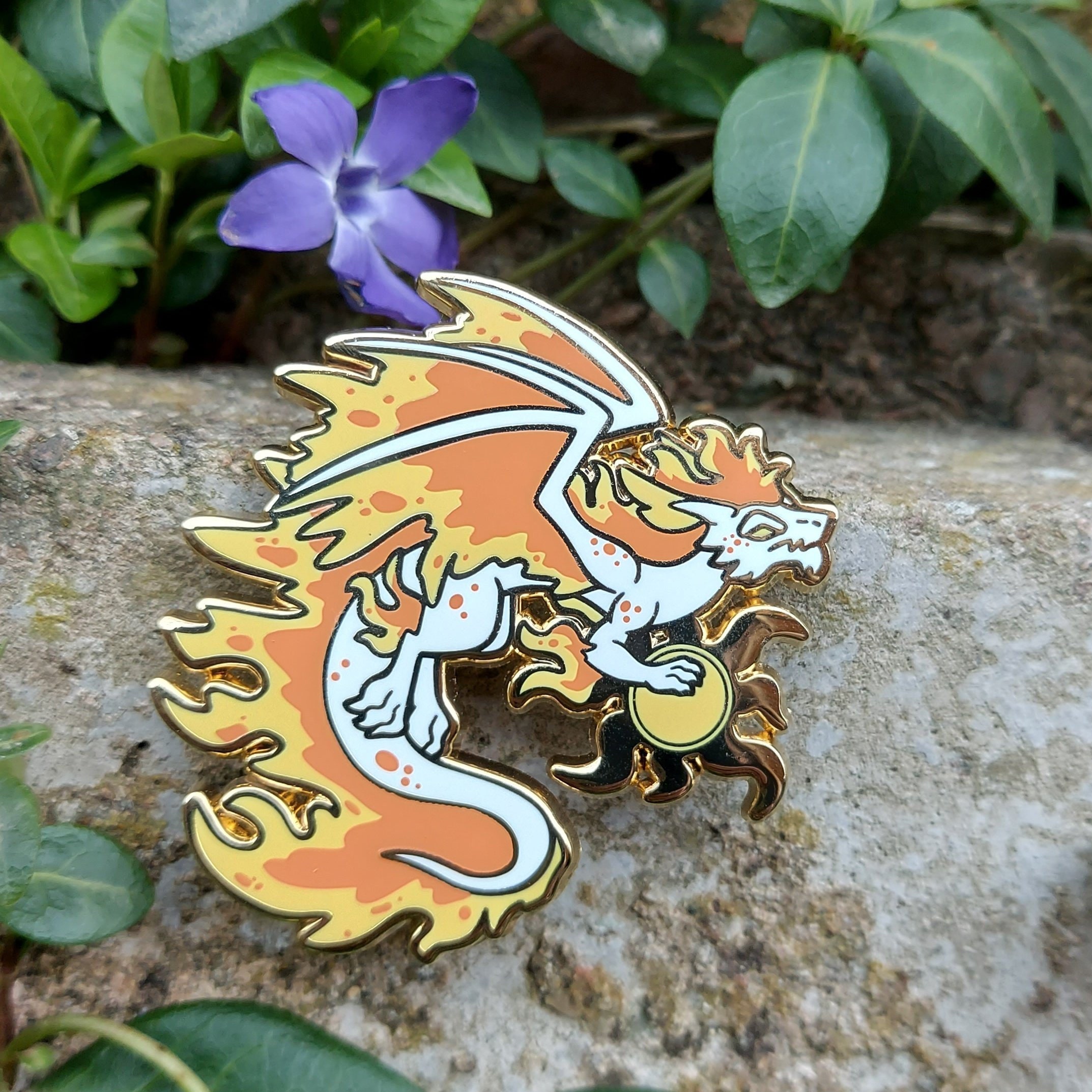 Sun & Moon Dragons Hard Enamel Pins - Etsy