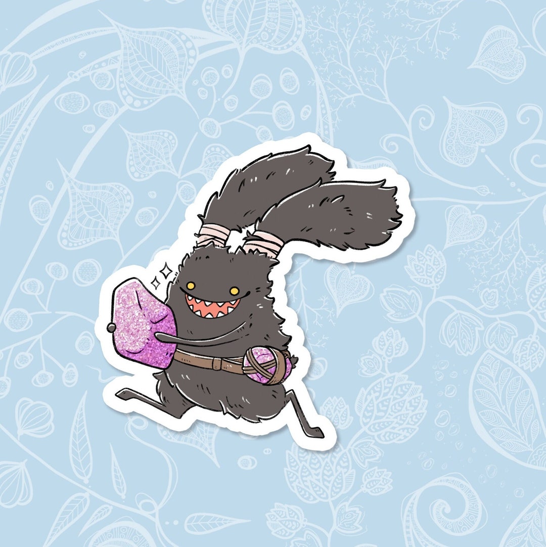 Spriggan Sticker, FFXIV Sticker, FFXIV Spriggan, Shiny Rock, Glitter ...