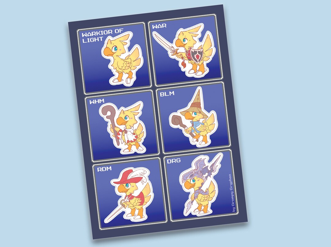 Chocobo Sticker Sheet, A6, Journaling, Final Fantasy, Planner - Etsy