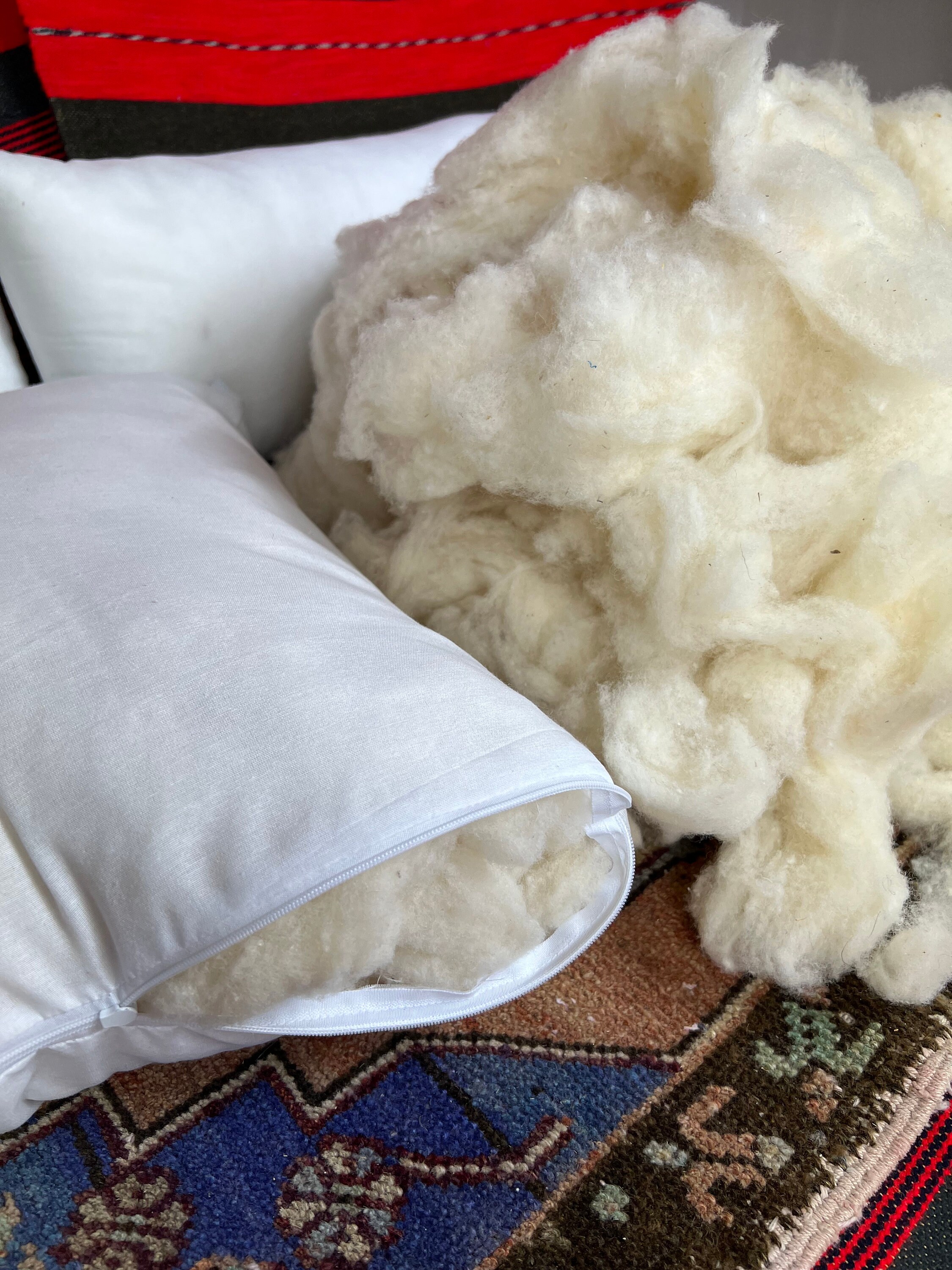 Wool Pillow Insert, Wool Filling, Wool Filled Pillow, Lumbar Insert ...