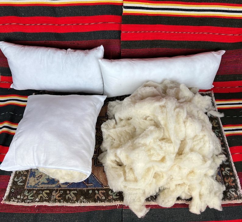 Wool Pillow Insert, Wool Filling, Wool Filled Pillow, Lumbar Insert ...