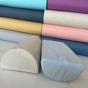 Cotton Fabric Half Moon Pillow Cover Custom Made Half Moon Bolster Case ...
