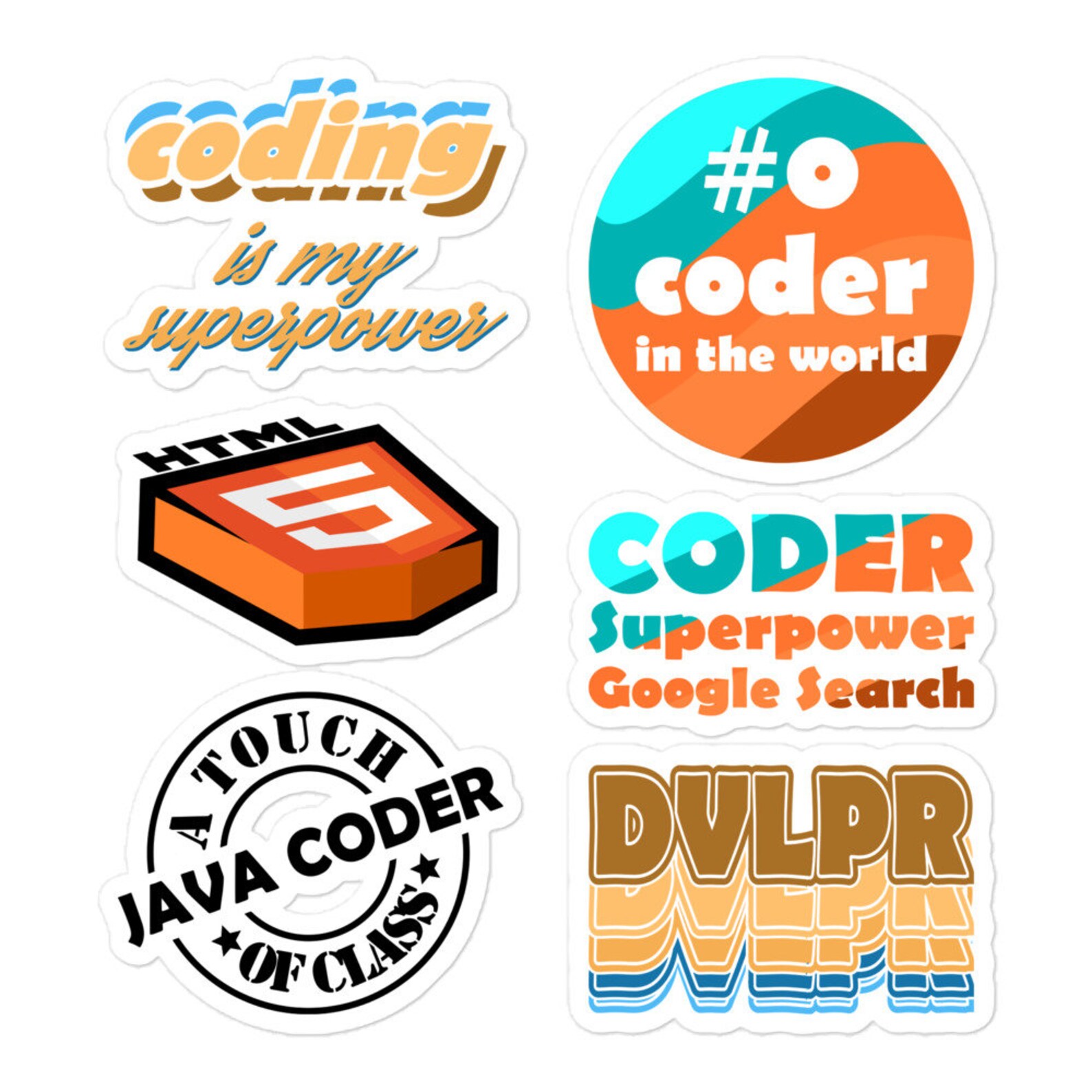 6 Developer Stickers Computer Stickers Laptop Decal | Etsy