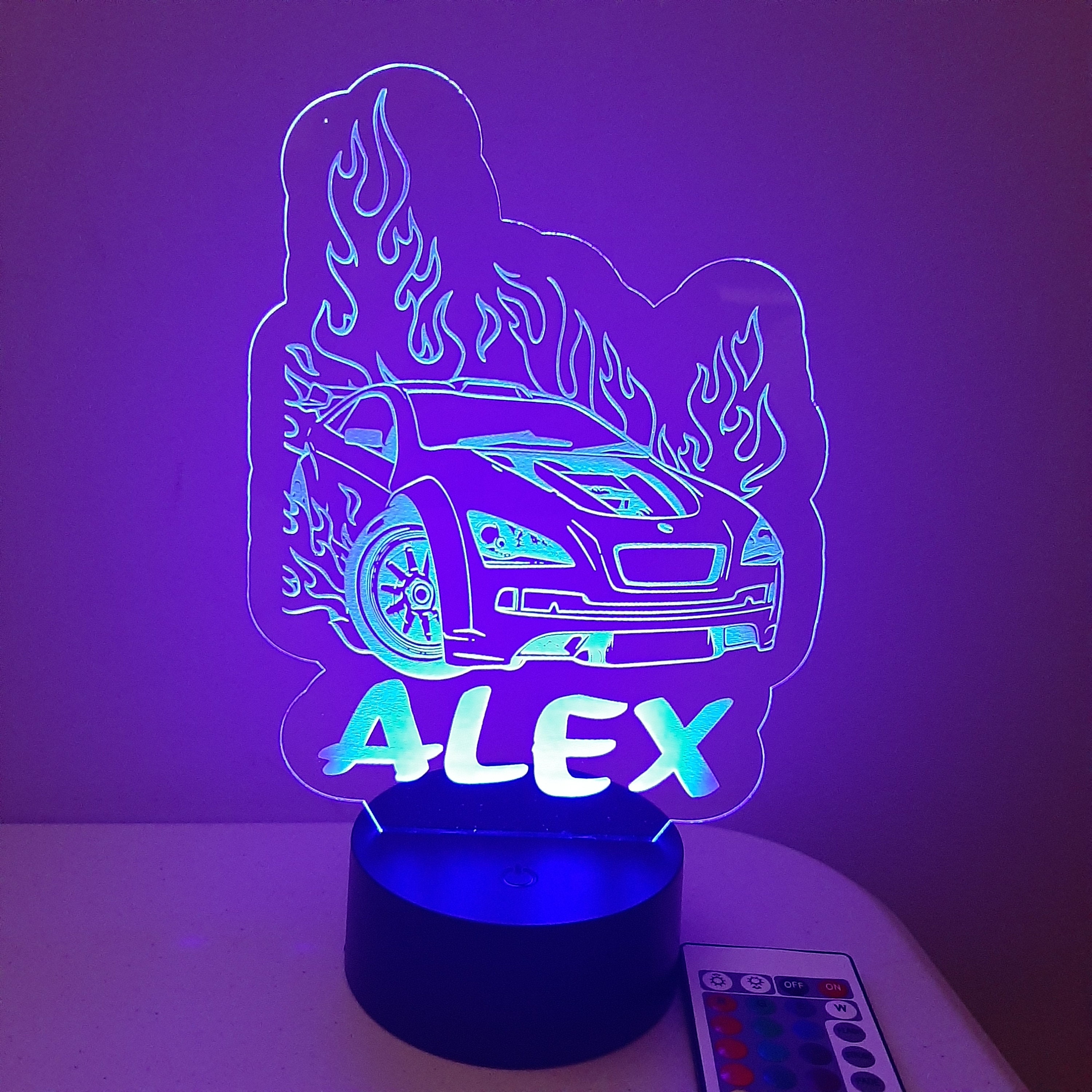 Personalized Hot Wheels Car Sign, Personalized Hot Wheels Night Light ...