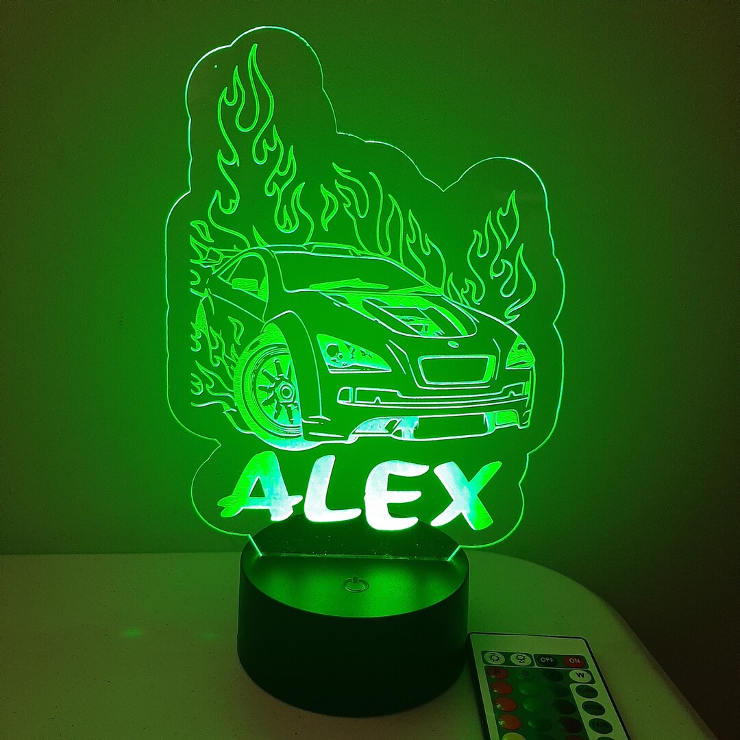 Personalized Hot Wheels Car Sign, Personalized Hot Wheels Night Light ...
