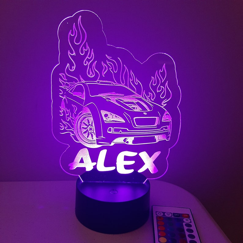 Personalized Hot Wheels Car Sign, Personalized Hot Wheels Night Light ...