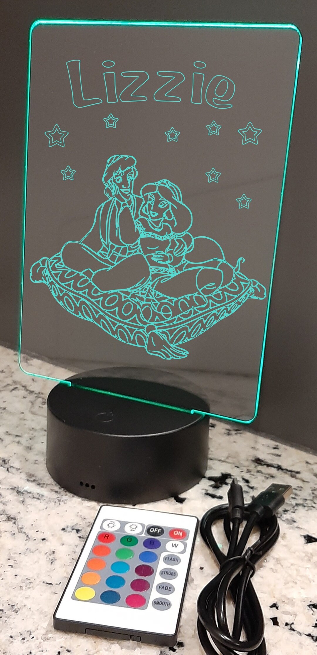 Personalized Aladdin Sign, Personalized Jasmine Light, Aladdin Night ...