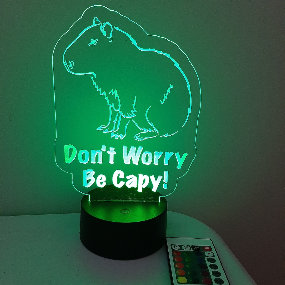 Personalized Capybara Sign, Capybara Night Light, Capybara LED Light ...