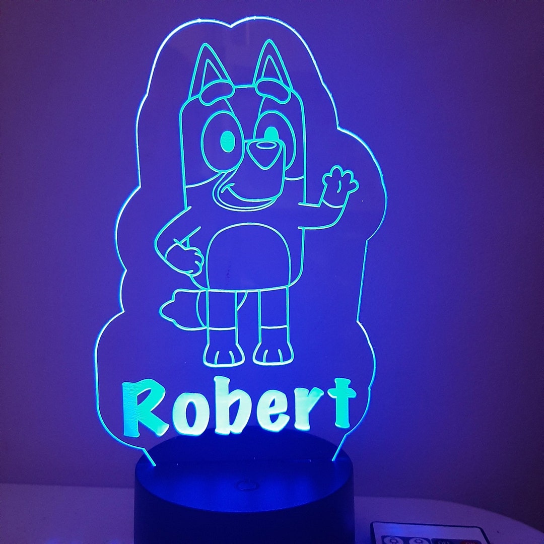 Personalized Bluey Sign, Personalized Bluey Night Light, Bluey Night ...
