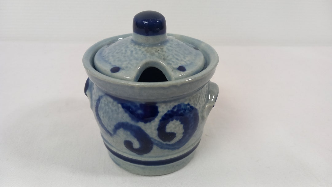 Vintage German Ceramic Lidded Jam Pot / Mustard Pot / Canister ...