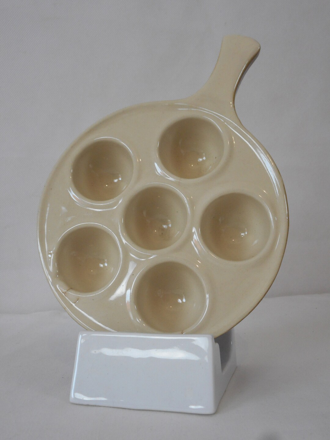 Vintage French Ceramic Glazed Escargot / Snail Serving Dish / French ...