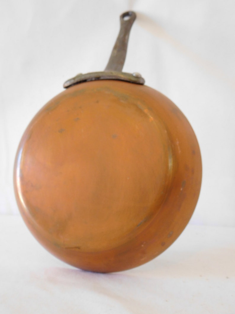 Vintage French Tupperware Copper Frying / Skillet Pan With Iron Handle ...
