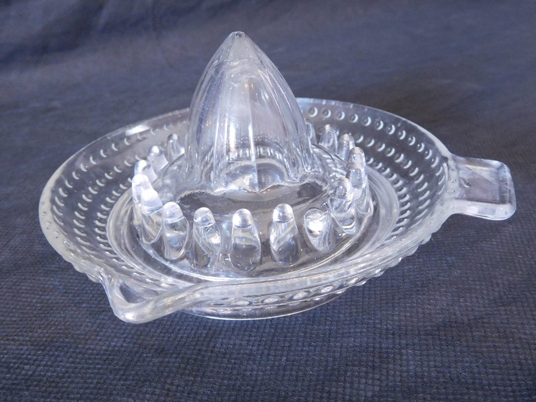P## Vintage French Pressed Glass Lemon Juicer / Citron Press ...