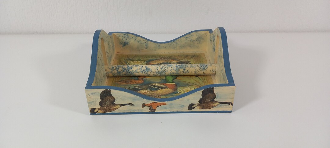 P## Vintage French Hand Made Wooden Table Napkin / Serviette Holder - Etsy