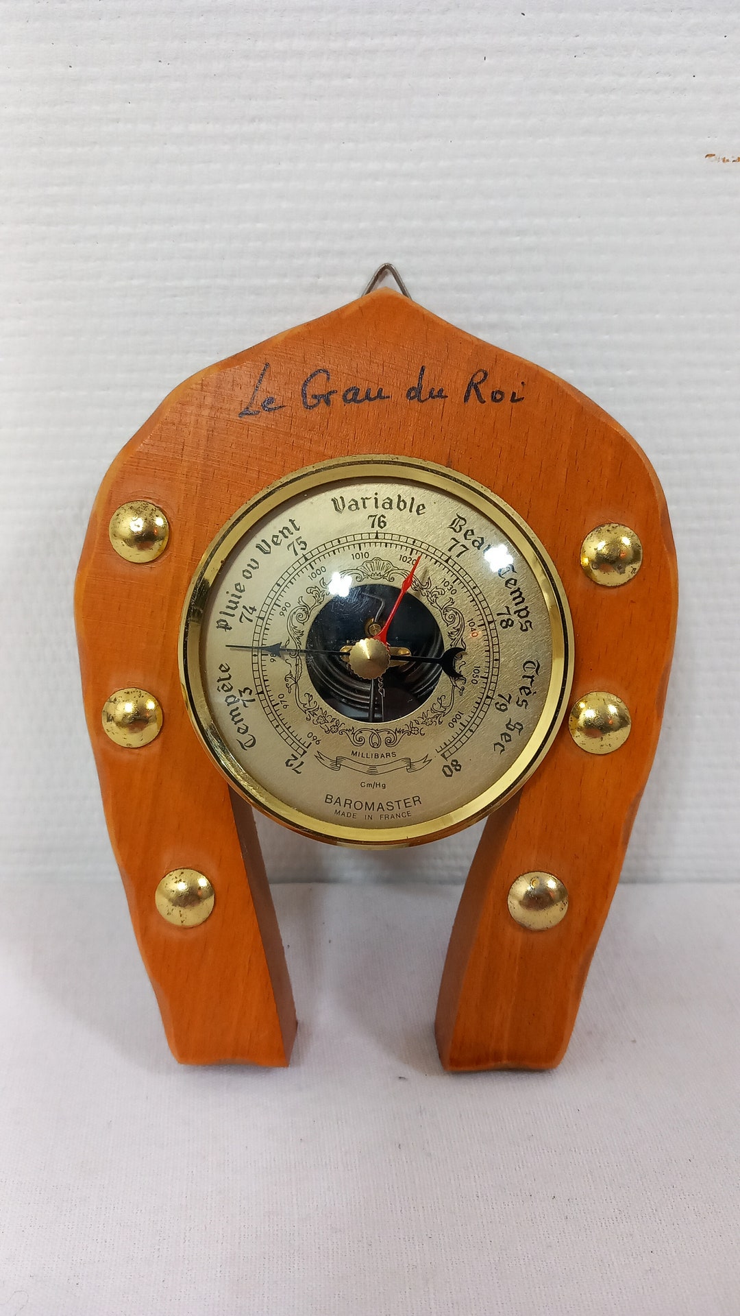 P## Vintage French Wall Mountable Decorative Wooden Barometer / French ...