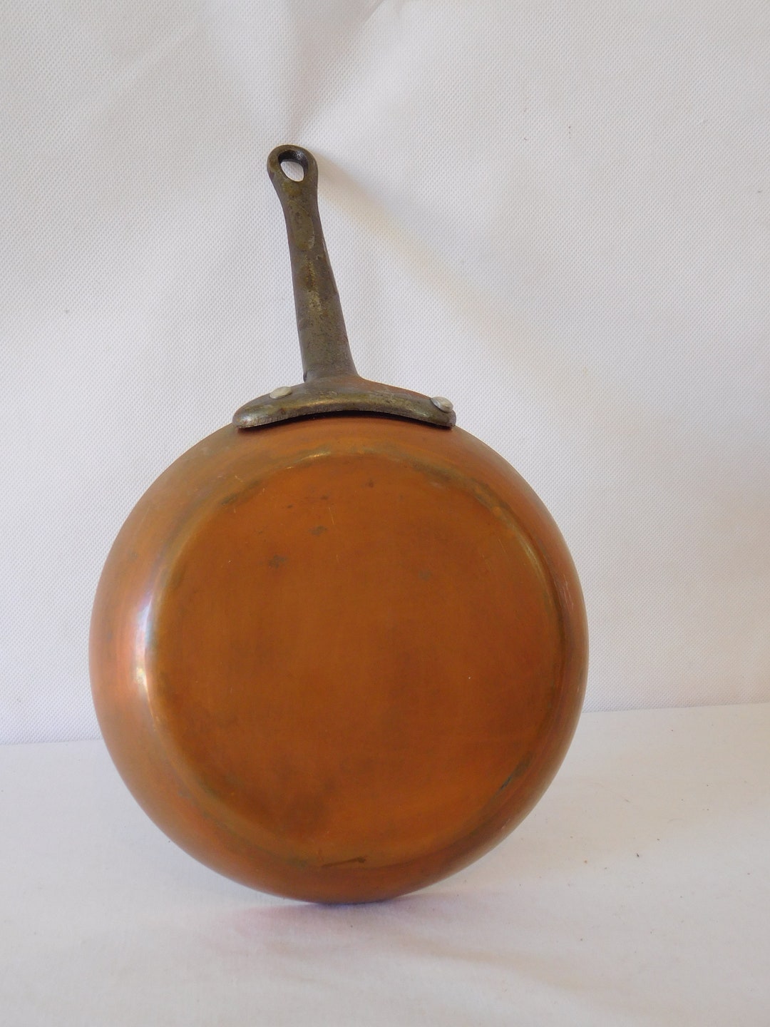 Vintage French Tupperware Copper Frying / Skillet Pan With Iron Handle ...