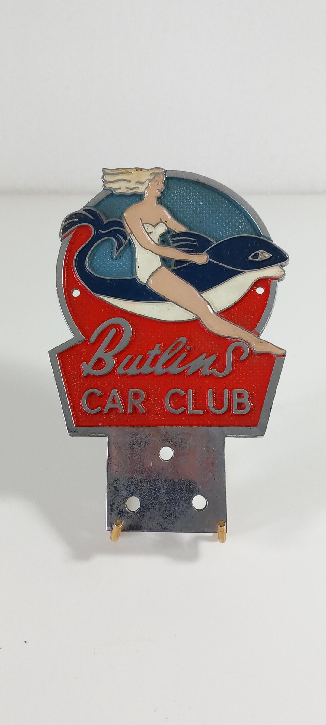 Vintage Rare English Metal and Enamel Original Butlins Car Club Car ...