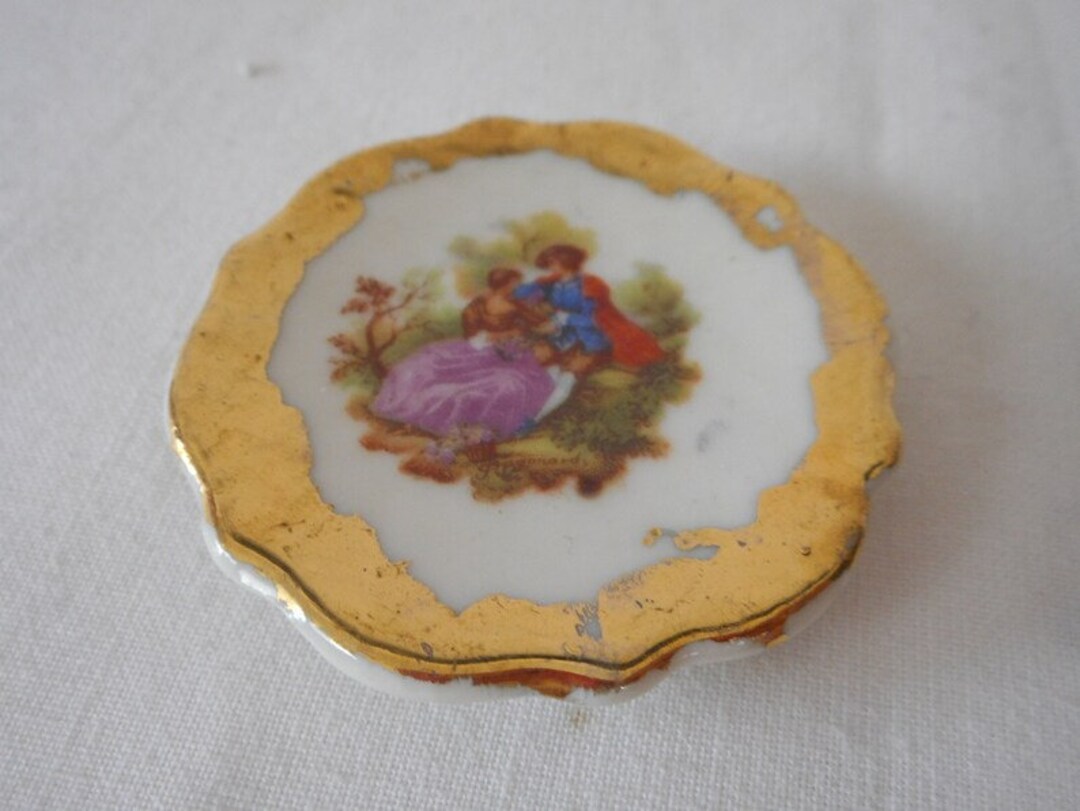 Elegant Vintage French Limoges Porcelain Small Miniature Plate - Etsy