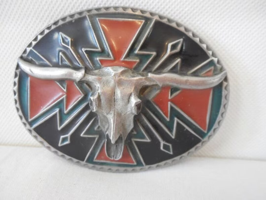 Collectable Metal and Enamel Belt Buckle - Etsy