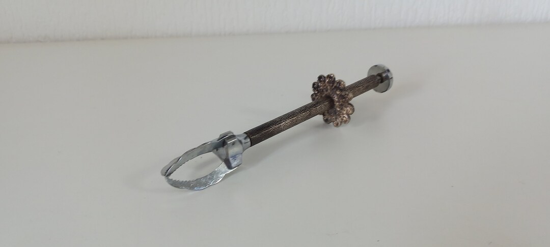 Vintage French Silver Coloured Metal Sugar Tongs / Pincers / Ice ...