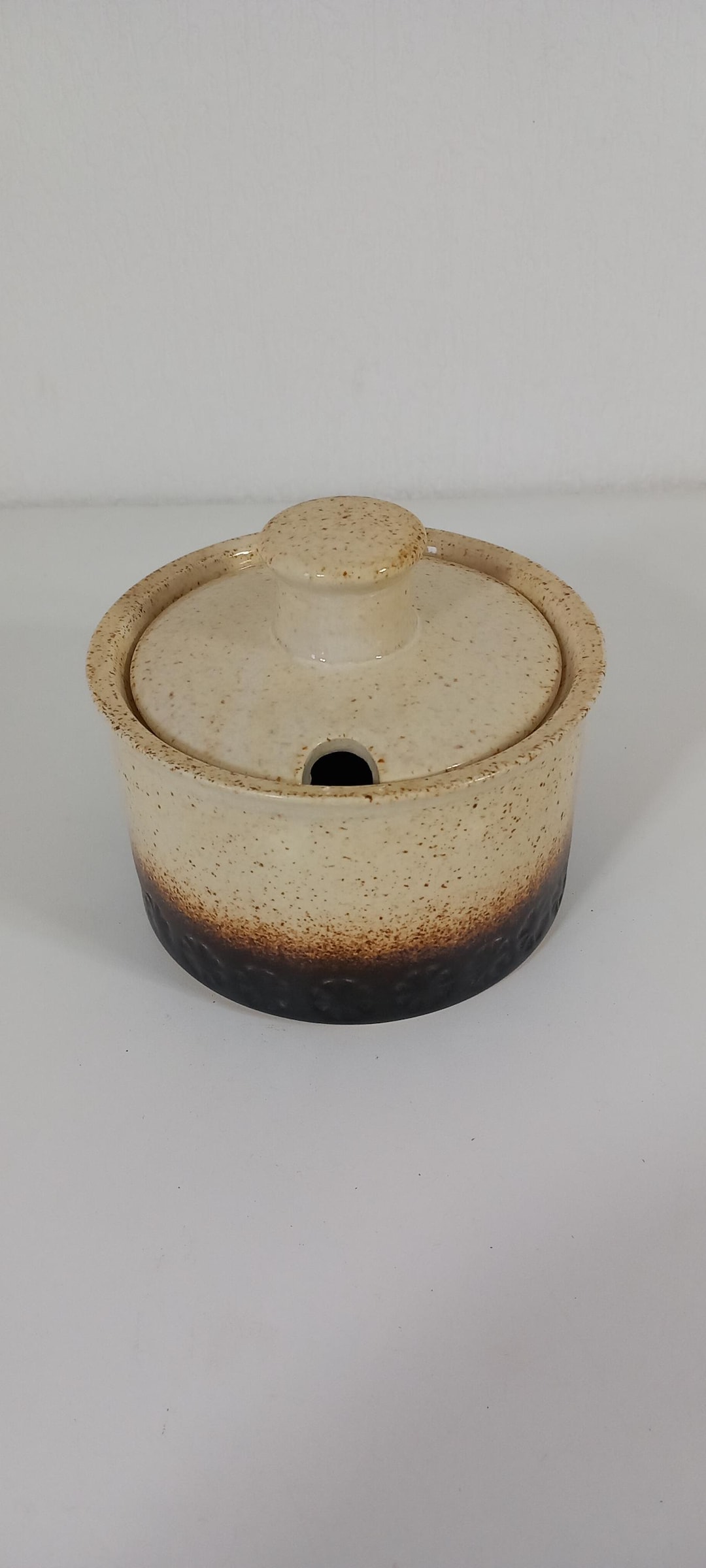 Vintage English Iden Pottery, Rye Sussex Lidded Ceramic Jam Pot ...