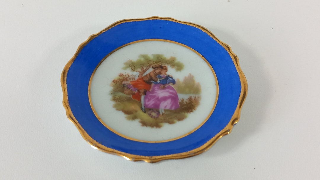 Elegant Vintage French Limoges Porcelain Small Miniature Plate - Etsy
