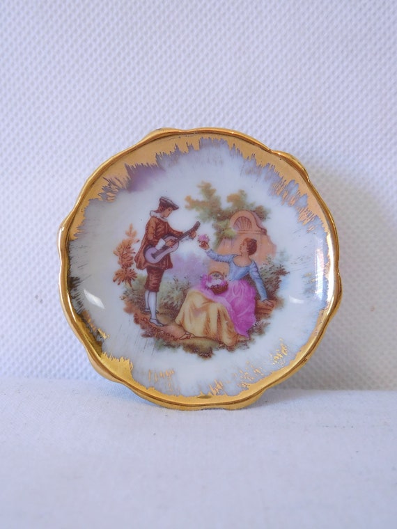 Elegant Vintage French Limoges Porcelain Small Miniature Plate - Etsy