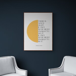There is Always Light Amanda Gorman Poem Print Poster, Brave ...