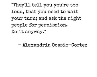 Aoc Quote Poster - Etsy